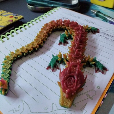 3D Printed Articulated Snake BOA Design by Cinderwing3d - Etsy