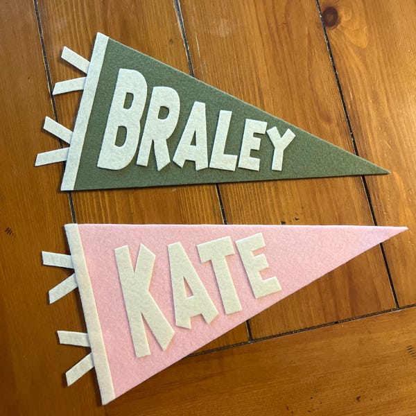 Personalized Name, Custom Dorm Room Pennant, Roommate, Dorm Decor ...