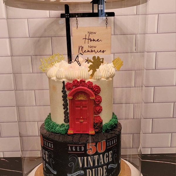 Housewarming Cake Topper | New Home Party Stake | Welcome Realtor ...