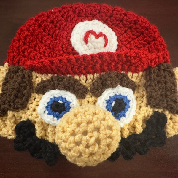Pattern~crochet Mario and Luigi Hat, Mario Hat Pattern, Luigi Hat ...