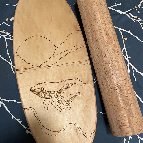 Handcrafted Wooden Wave & Surfer Arch Boho Coastal Art for Your Home ...