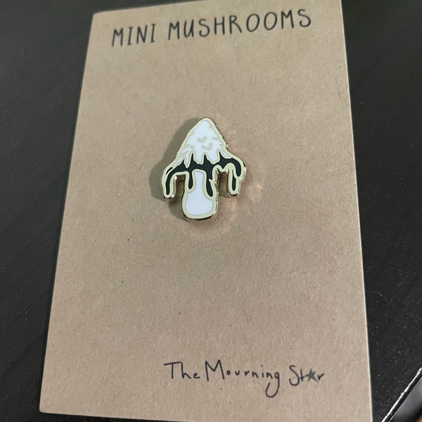 Mini Mushroom Enamel Pin - Etsy
