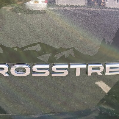 Mountain With Trees Badge Decal for Subaru Crosstrek Mountain - Etsy