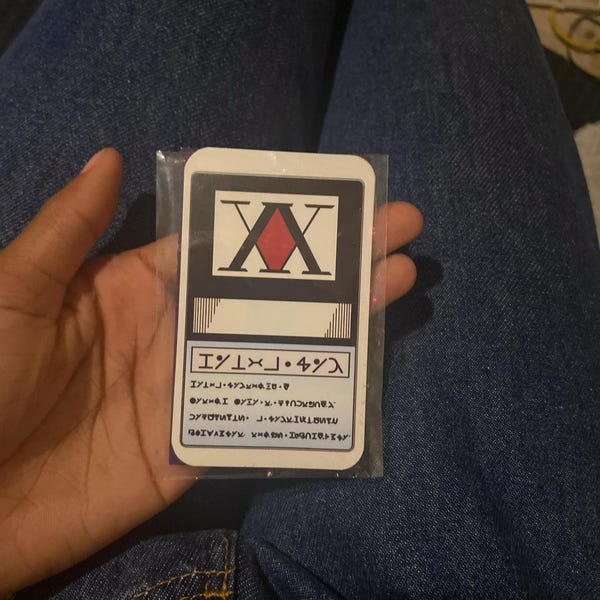 Hunter Card X License Manga Anime - Card Stock - Etsy
