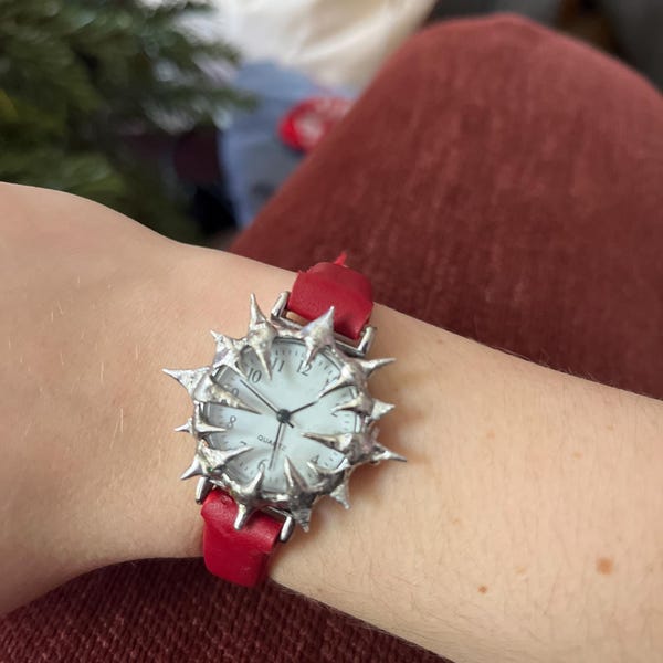 Handmade Spiked Stainless Steel Watch: Y2K Grunge Style - Etsy