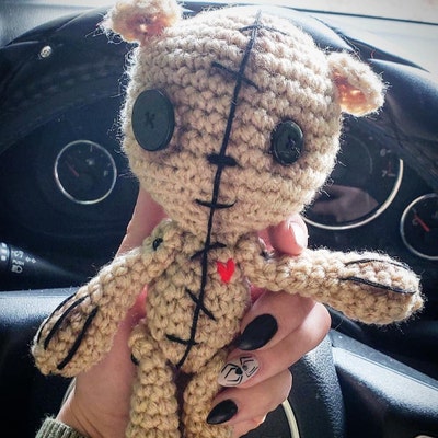 Voodoo Doll Cute Teddy Bear Crochet Amigurumi Plush Animals Stuffed Toy ...