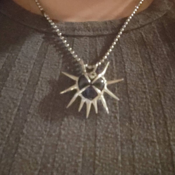 Spiky Heart Pearl Necklace Grunge Alt Goth Y2k Jewelry - Etsy