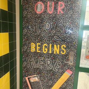 Varsity Glitter Letter Door Decor Welcome Pencil Door Composition ...