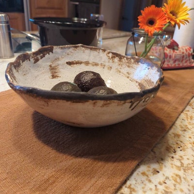Irregular Shape Bowls, Ceramic Shallow Bowl, Rustic Bowls, Pasta Bowl ...