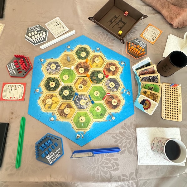 Settlers of Catan Board Game Bundle 6 Players Board & Accessories ...