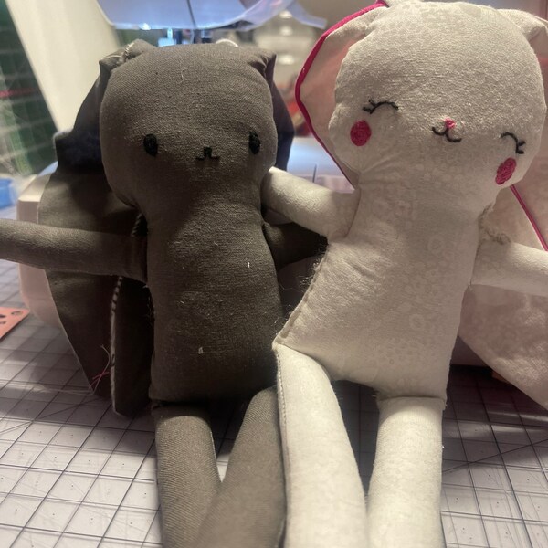 Fabric Bunnies With Clothes Pattern and Instructions (english) - Etsy