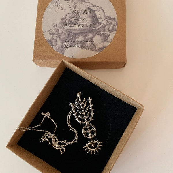 Alembic Silver Alchemy Pendant, Alchemical Symbols Jewelry, Occult ...