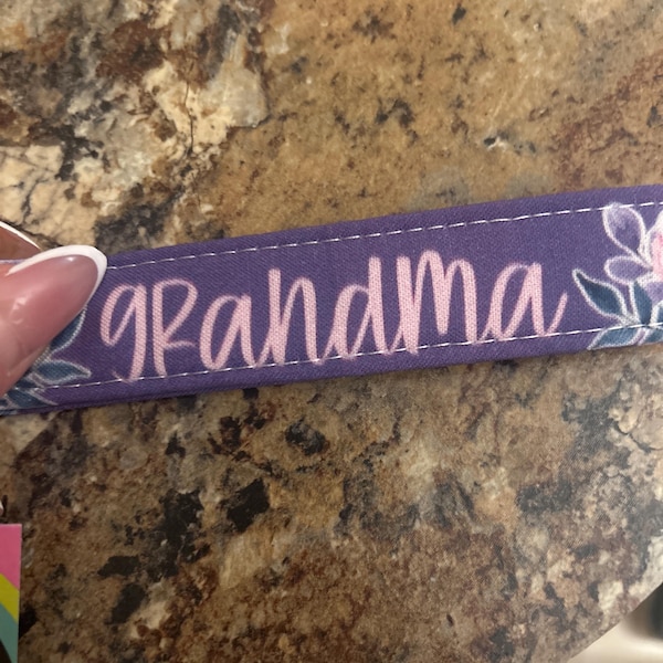 Grandma Keychain Wristlet | Mothers Day Gift for Grandma Key Fob | Nana ...