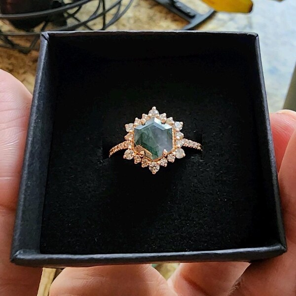 2.55cts Alexandrite Gemstone Engagement Ring, Alex Stone Ring, Bridal ...