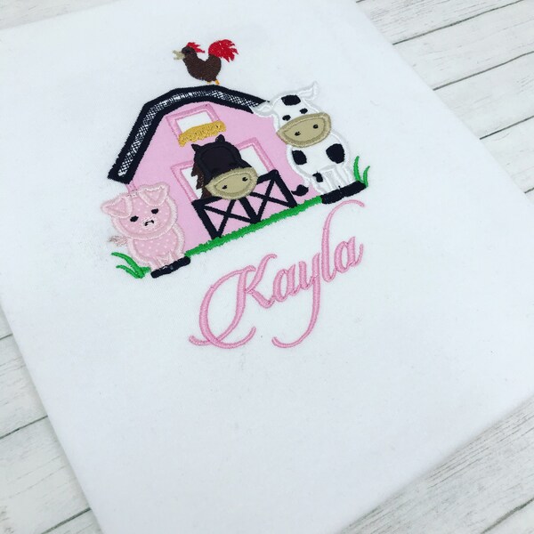 Barn Farm Animals Digital Machine Embroidery Applique Design 5 Sizes ...