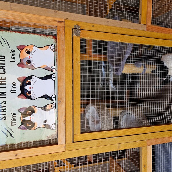 What Happens in the Catio Stays in the Catio Funny Cat Sign ...