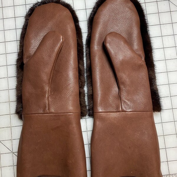 Bird Needle Felted Wool & Leather Handmade Mittens Fully Lined OOAK - Etsy