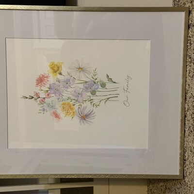 Watercolor Birth Month Flower Prints Floral Garden Collage - Etsy