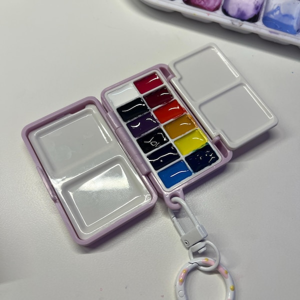 Portable Watercolor Travel Palette | 12 Color Mini Palette With Holbein ...
