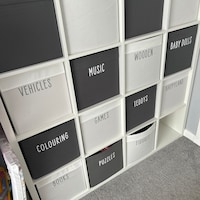 IKEA KALLAX DRONA Box Sticker Personalised Vinyl Labels Stickers Decals ...