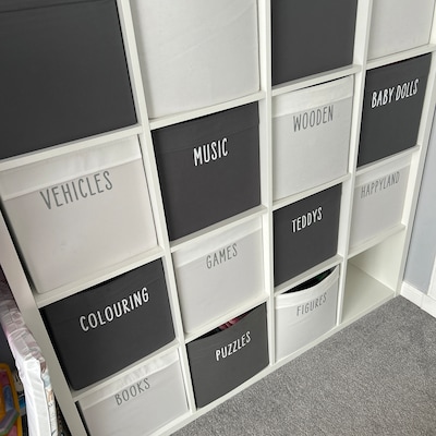 Square Minimalistic Labels, White, Black, Grey, Laundry, Bathroom ...