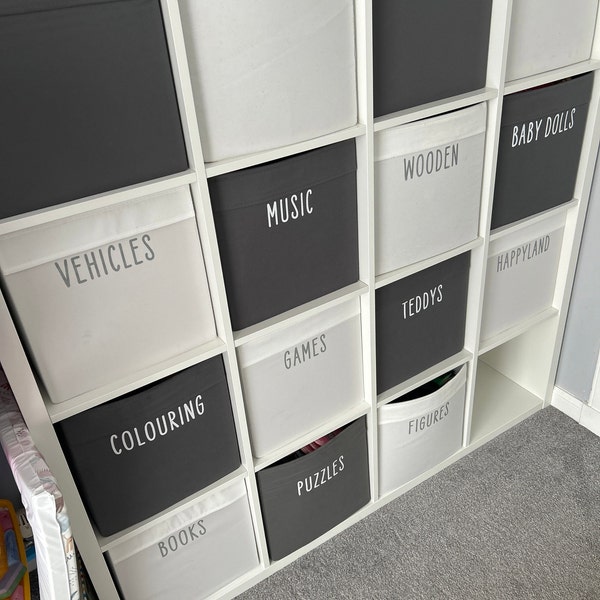 IKEA KALLAX DRONA Box Sticker Personalised Vinyl Labels Stickers Decals ...