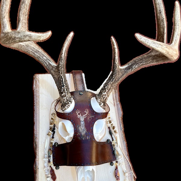 Dark Tall 4x4 Mule Deer Antler Horn Fake Skull Mount Taxidermy Rack Man ...