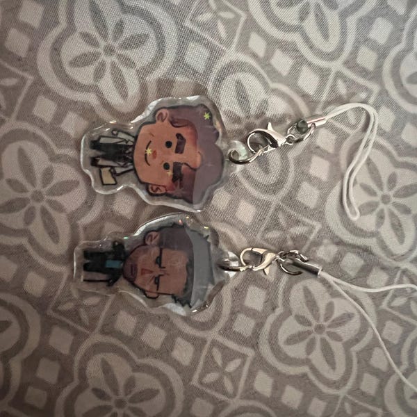 1.5 Inch House MD Glitter Acrylic Charm Keychains - Etsy