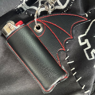 Batty Black Bat Vinyl Embroidery Inhaler Cover Inhaler Case Halloween ...