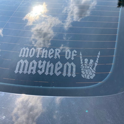 Car Decal Mother of Mayhem, Alternative, Vinyl Decal, Mama, Chaos ...