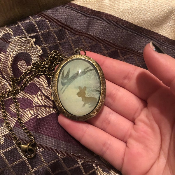 Watership Down Locket. Fiver and the Black Rabbit - Etsy