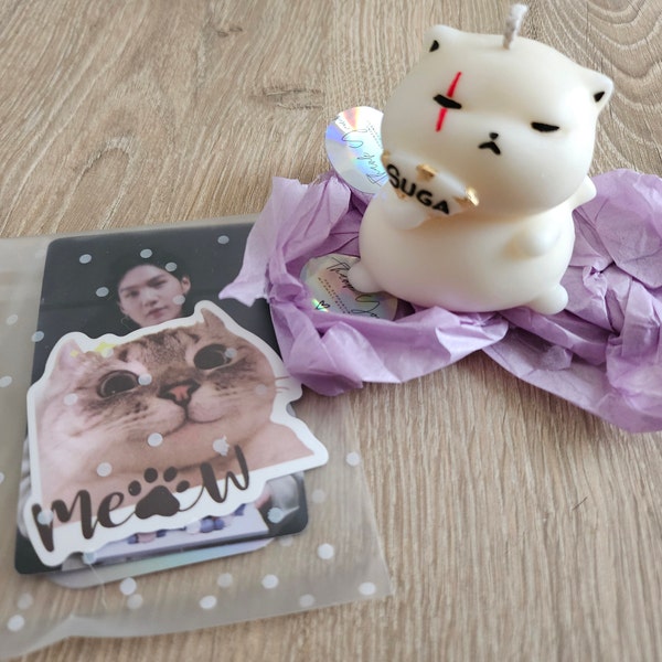 Jimin Birthday Custom Handmade Scented Soy Wax Baby Duck on White Wax W ...