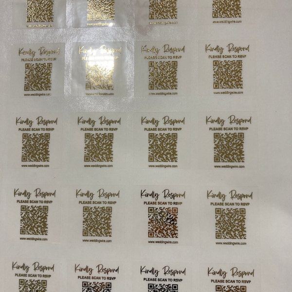 Personalized Wedding RSVP Sticker With QR Code Custom Handmade QR Code ...