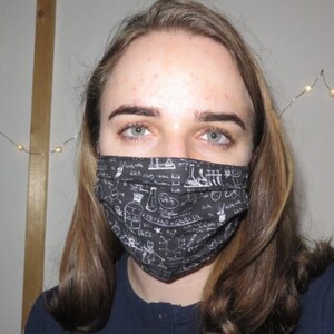 Science Face Mask Chemistry Biology Scientist Adjustable Ear Elastic ...