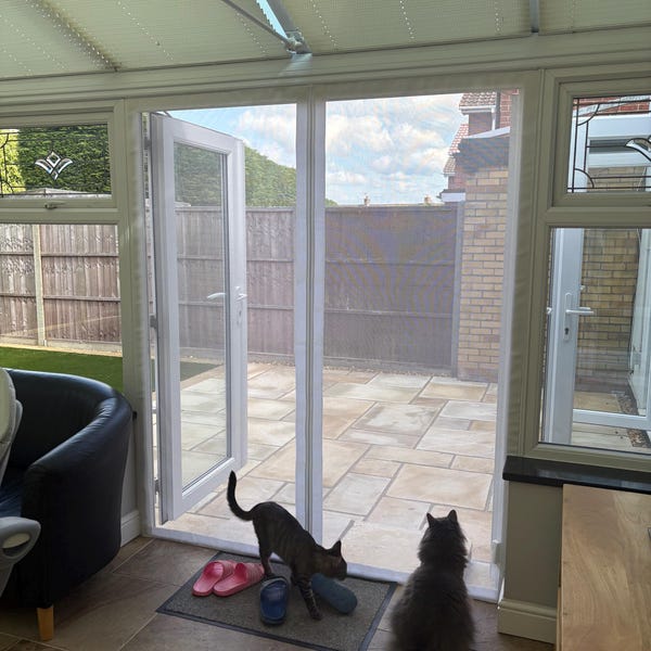 Small Custom Flat Cats Window Screens - Mesh Window Protection for Cats ...
