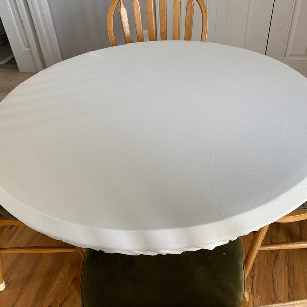 Round Fitted Tablecloth, Round Elastic Tablecloth, Table Toppers, 74 ...