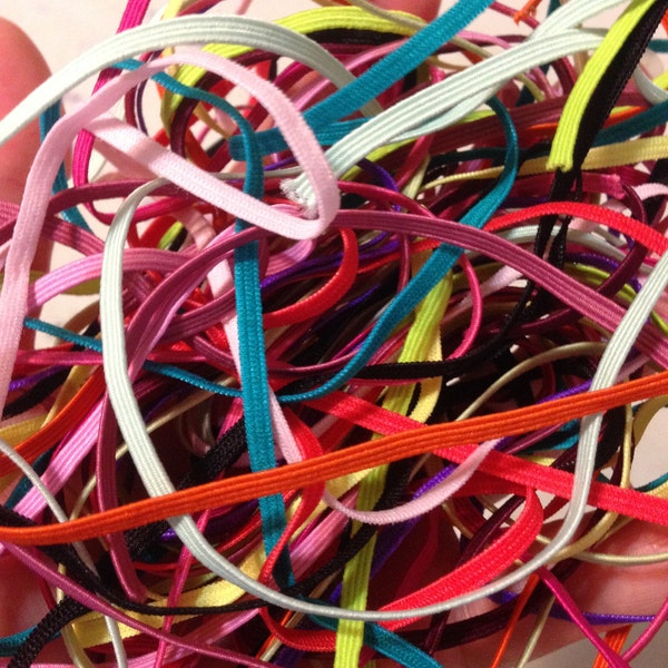 Grab Bag of Skinny Elastic, 5 10 15 20 25 30 50 Yards, 1/8 Inch Elastic ...