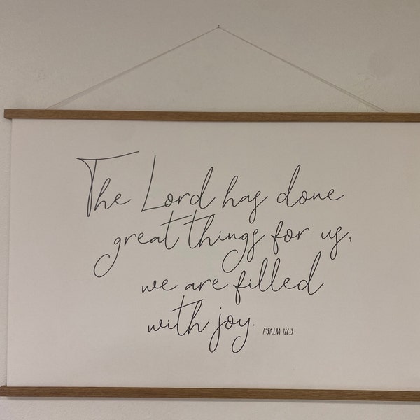 The Lord Has Done Great Things Sign | Christian Signs | Hanging Canvas ...