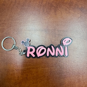 Custom Disney Keychain, Disney Name Key Chain, Disney Name Tags ...