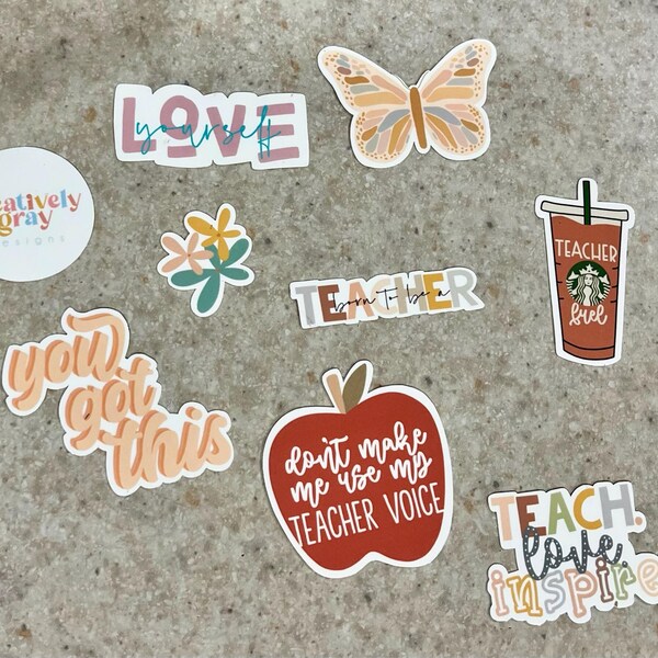 Teacher Sticker Pack - Etsy