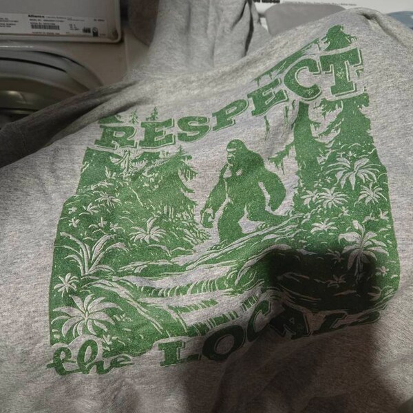 Respect the Locals Bigfoot Hoodie, Funny Bigfoot Shirt, Vintage Retro ...