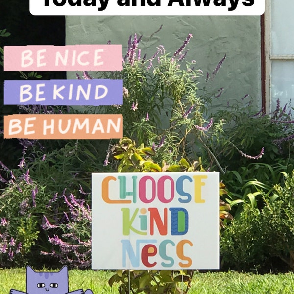 Choose Kindness Yard Sign: Weather-resistant Lawn Art (24x18 In) - Etsy