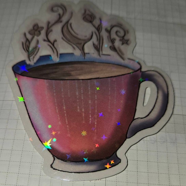 Regal Moth Holographic Sticker, Regal Moth Sticker, Laminated Sticker ...