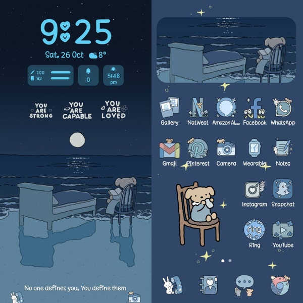 Cute Cozy Summer Icon Set, Cute Icons Pack, iPhone Theme, Cute App ...