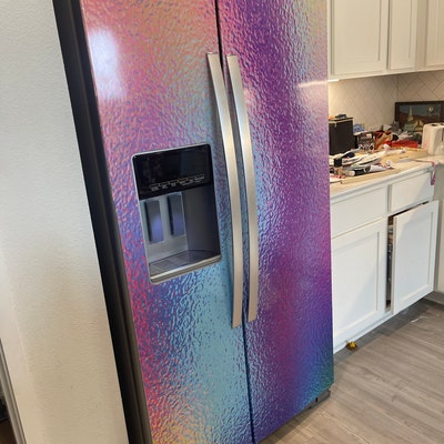 Colorful Psychedelic Texture Purple Blue Refrigerator Fridge Freezer ...