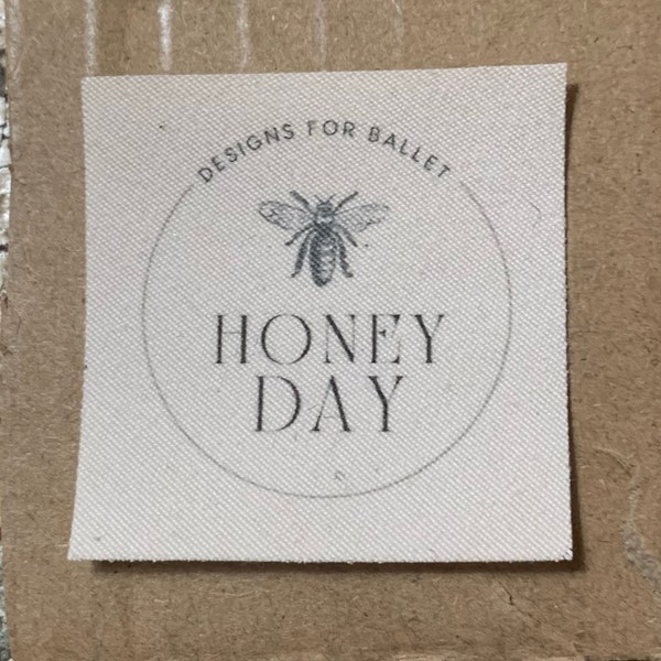 Custom Logo Square Fabric Labels, Organic Cotton Sew-on Clothing Tags ...