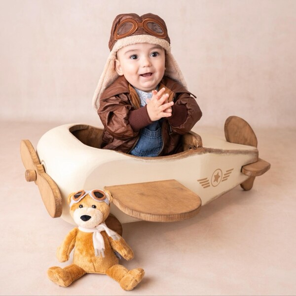 Plane Prop, Newborn Props, Flugzeug, Wooden Vintage Airplane, Photo ...