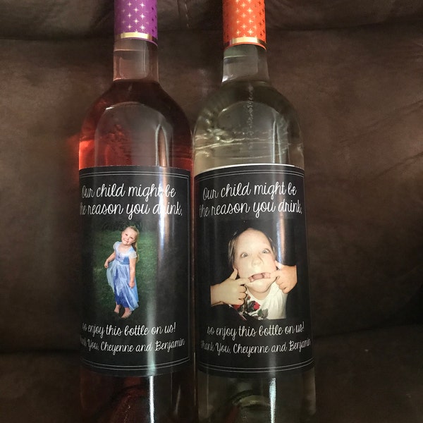 Funny Gift for Teacher / Personalized Christmas Wine Labels / Our ...