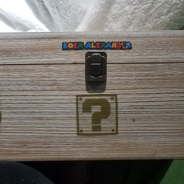 Super Mario Bros Inspired Question Mark Item Block Vinyl Decal - Etsy