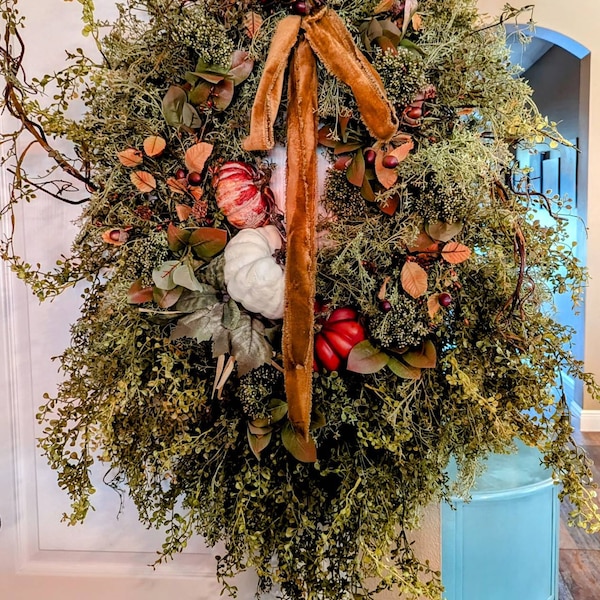 Elegant Cedar Wreath,winter Greenery Wreath,simple Christmas Wreath ...